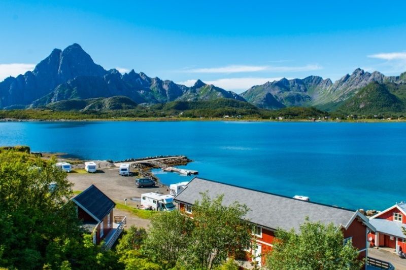 Sandvika Fjord Og Sj hus Camping Kabelv g Lofoten Nordland Norge Sandvika Fjord Og Sj hus Camping Kabelv g Lofoten Nordland Norge